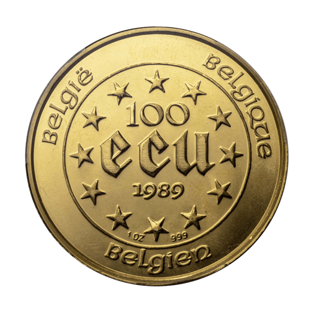 Kaufen Sie die 100 ECU Goldmünze Belgien bei Goldwechselhaus